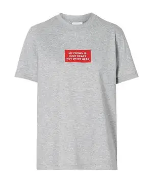 Burberry Montage Printed T-shirt - Gray
