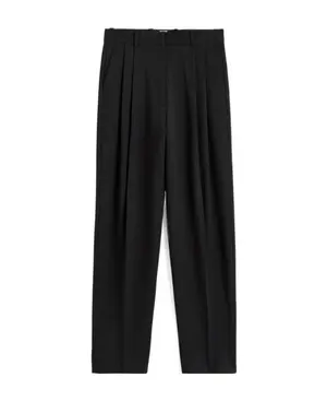 TOTEME High-waisted Straight-leg Trousers - Black