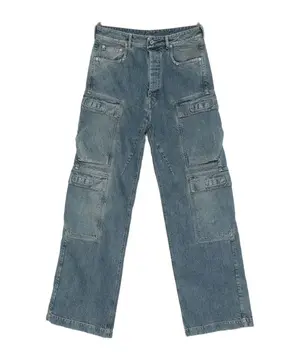 Rick Owens Distressed Relaxed-fit Cargo Jeans