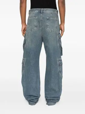 Rick Owens Distressed Relaxed-fit Cargo Jeans