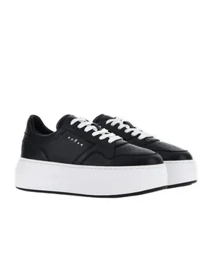Hogan Flatform Sneakers With Logo Print - Black