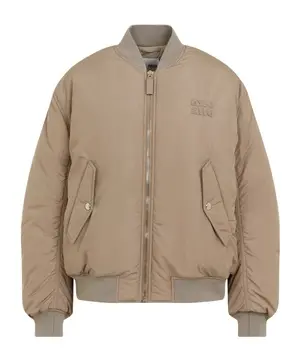 Miu Miu Logo Patch Bomber Jacket