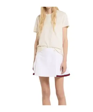 Gucci Medium Cotton Jersey T-shirt With Interlocking G Detail - Ivory