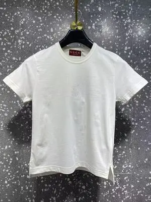 Gucci Medium Cotton Jersey T-shirt With Interlocking G Detail - Ivory