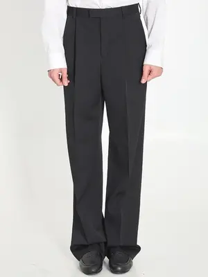 Celine Diagonal Wool Jazz Trousers