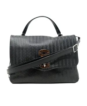 ZANELLATO Medium Postina Wave-motif Tote Bag - Black