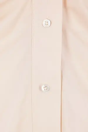 Co Cotton Shirt With Ruched Details - Nude
