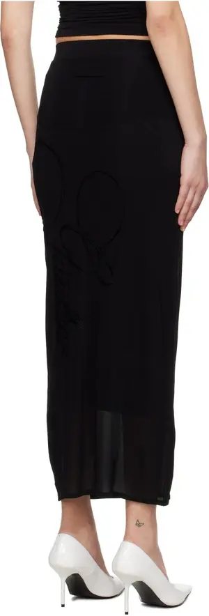 JEAN PAUL GAULTIER Mesh Tattoo Midi Skirt