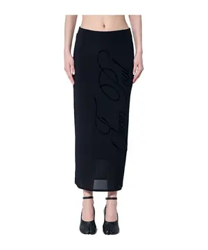 JEAN PAUL GAULTIER Mesh Tattoo Midi Skirt