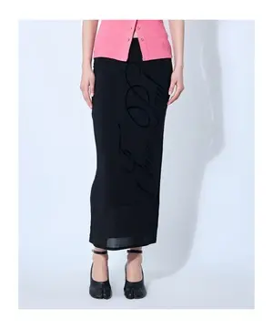 JEAN PAUL GAULTIER Mesh Tattoo Midi Skirt