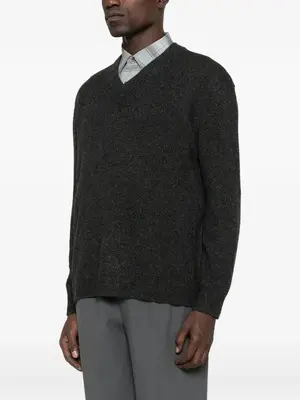 A.p.c. V-neck Wool Sweater - Black