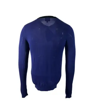Emporio Armani Long Sleeve Knit Sweater - Blue