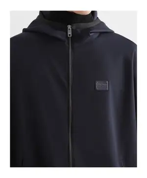 Dolce & Gabbana Logo Tag Hooded Jacket