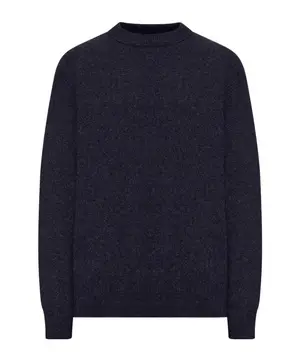 ROBERTO COLLINA Ribbed Crew Neck Sweater - Black