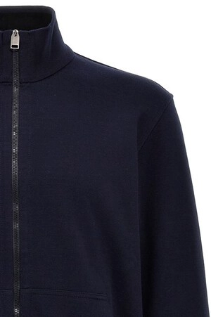 Brioni High-neck Zipped Sweatshirt - Navy