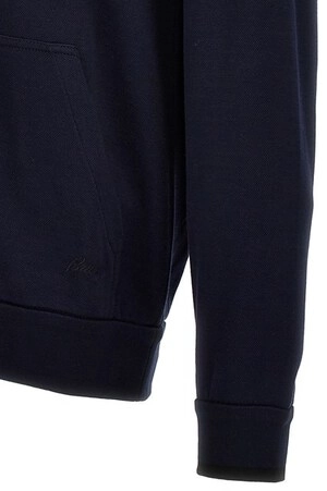 Brioni High-neck Zipped Sweatshirt - Navy