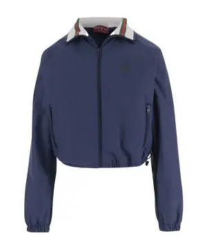 Gucci Striped Collar Zip-up Jacket