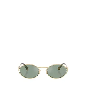 Miu Miu Miu Miu Oval Frame Sunglasses Gray
