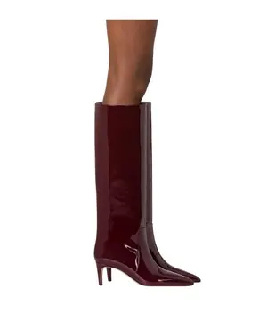 Paris Texas Pointed Toe Knee-high Stiletto Boots - Brown