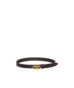 Balenciaga Bb Buckle Belt - Black