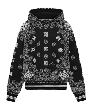 Amiri Bandana Print Hoodie - Black