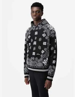 Amiri Bandana Print Hoodie - Black