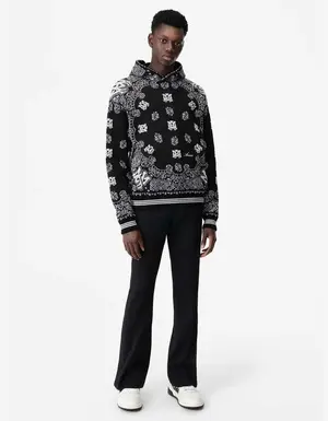 Amiri Bandana Print Hoodie - Black