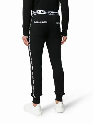 Balmain Logo Stripe Track Trousers