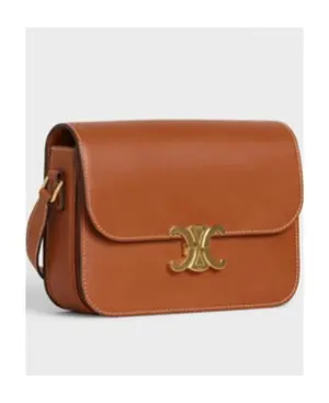 Celine Triomphe Bag In Natural Calfskin - Tan
