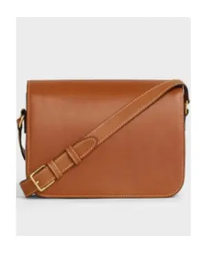 Celine Triomphe Bag In Natural Calfskin - Tan
