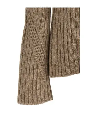 Khaite Crewneck Knitted Jumper With Long Sleeves - Brown
