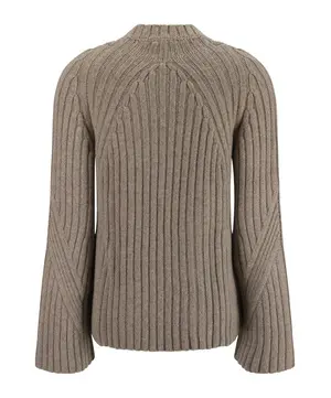 Khaite Crewneck Knitted Jumper With Long Sleeves - Gray