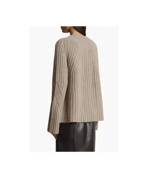 Khaite Crewneck Knitted Jumper With Long Sleeves - Gray