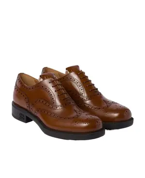 Miu Miu Church's X Brushed Leather Oxford Brogue