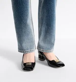 Dior Miss Pumps With Gold Tone Embellishment