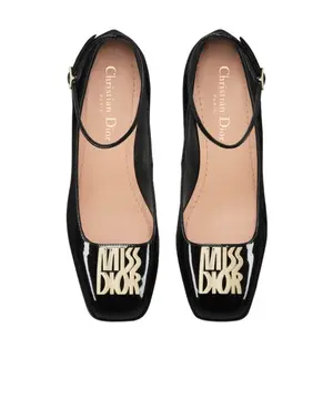 Dior Miss Pumps With Gold Tone Embellishment