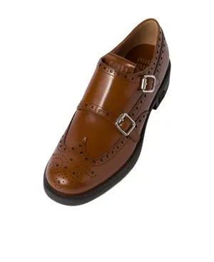 Miu Miu Church's X Brushed Leather Double Monk Brogue