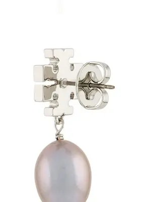 Tory Burch Kira Pearl Drop Earrings - Gray