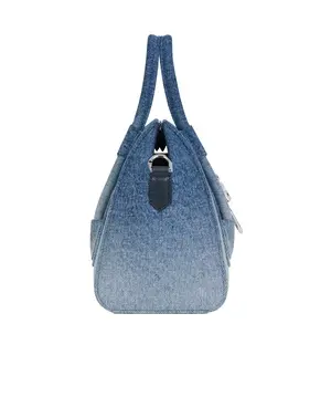 Givenchy Mini Antigona Lock Denim Tote Bag