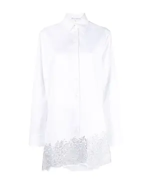 J.W.ANDERSON Long-sleeved Buttoned Shirt Dress - White