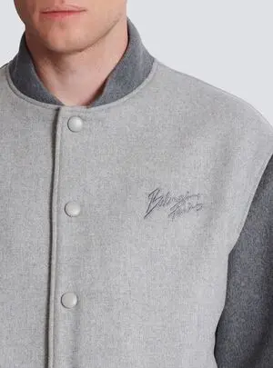 Balmain Logo Embroidered Varsity Jacket