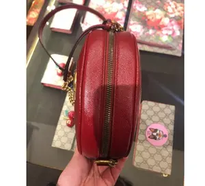 Gucci Gg Marmont Mini Leather Round Shoulder Bag