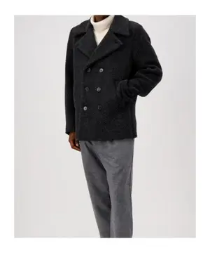 Harris Wharf London Double-breasted Wool Peacoat