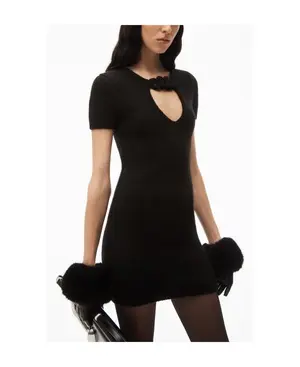Alexander Wang Knit Mini Dress With Cut-out Detail