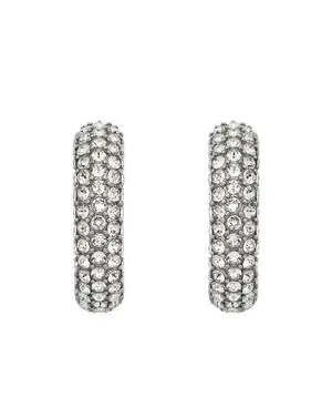 Gucci Crystal-embellished Hoop Ear Cuffs - Gray