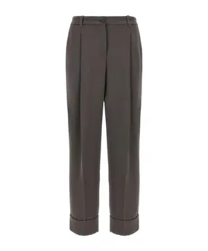 P.a.r.o.s.h Belted Casual Trousers - Black