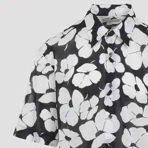 Dries Van Noten Cassidye Floral Printed Shirt - White