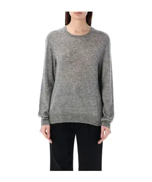Saint Laurent Ribbed Crew Neck Sweater