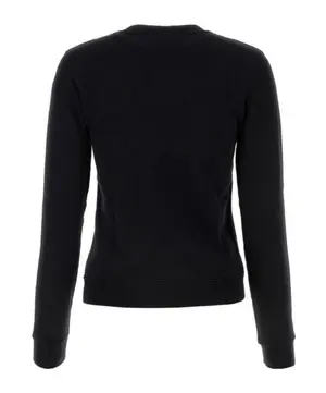 Maison Kitsuné Crewneck Sweatshirt With Fox Head Patch - Black