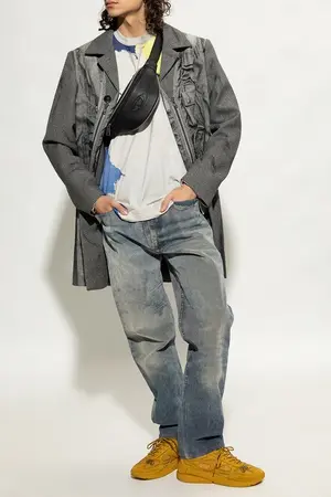DIESEL® Logo Patch Straight Leg Jeans